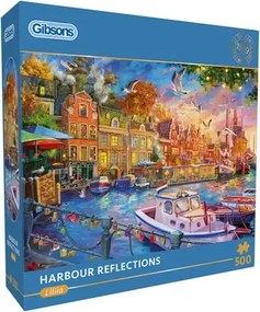GIBSONS Puzzle Odrazy přístavu / 500 dílků / 49x34 cm