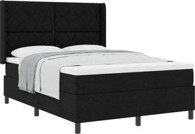 Postel s boxspringem s polštářem Černý 200 x 140 cm textil 3341709