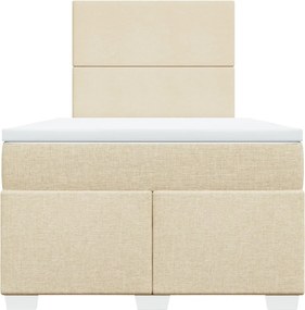 Box spring postel s matrací krémová 120x190 cm textil 3292725