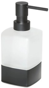 Gedy LOUNGE dávkovač mýdla na postavení, 280 ml, mléčné sklo, černá mat - 545514