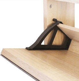 Botník dvoupatrový zrcadlo dub 63 x 17 x 67 cm 243045