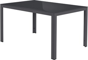 Livarno® Hliníkový stůl se skleněnou deskou Houston/Toronto, šedá