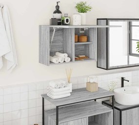 vidaXL Koupelnová nástěnná skříňka 60 x 25 x 40 cm kompozit [860070] Barva: šedá sonoma