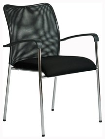 ANTARES Židle konferenční, Spider, černá/chrom, síť
