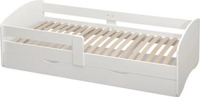 Postel s roštem a úložným prostorem 80x160, bílá, COCOLINO Kondela 0000395624