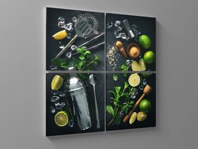 Liox Obrazy mojito ingredience Rozměr: 100 x 100 cm