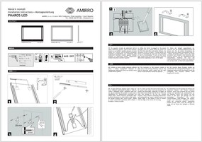 Zrcadlo na zeď chodbu do pokoje ložnice koupelny předsíně PHAROS BLACK LED 110 x 80 cm s osvětlením na lacobel podkladu spouštění dotykovým senzorem 900-773