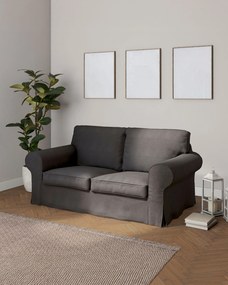 Potah na pohovku IKEA Ektorp 2-místná rozkládací NOVÝ MODEL 2012 barva šedá látka pletený vzor