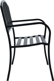 Zahradní lavice černá 120 cm ocel 319580