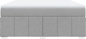 Box spring postel s matrací světle šedá 180 x 200 cm textil 3285491
