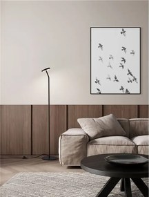 LED černá stojací lampa Logos