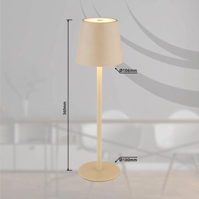 LED dobíjecí stolní lampa Vannie, písková barva Výška 36 cm, CCT