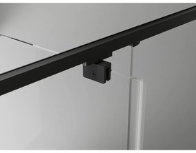 Mexen Exo, sprchový kout s křídlovými dveřmi 70 x 80 cm, 6mm čiré sklo, černý profil, 8181-070-080-70-00