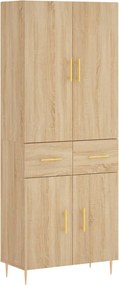 Skříň highboard dub sonoma 69,5 x 34 x 180 cm kompozitní dřevo 3198140