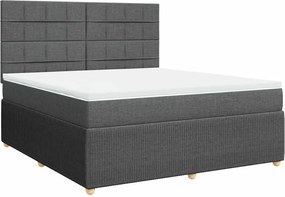 Box spring postel s matrací tmavě šedá 180x200 cm textil 3292136