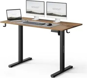 SENSE7 NOJO LIGHT Pracovní stůl černá-dub / elektricky nastavitelná vý