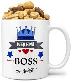 Hrnek Nejlepší boss (Náplň hrníčku: Směs slaných oříšků)