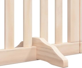 Zábrana pro psy s dvířky skládací 9 panelů 450 cm topol 3155641