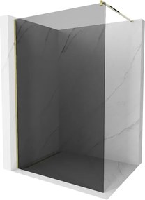 Mexen Kioto sprchová zástěna 70x200 cm 8 mm, zlatý profil, šedé sklo, 800-070-101-50-40