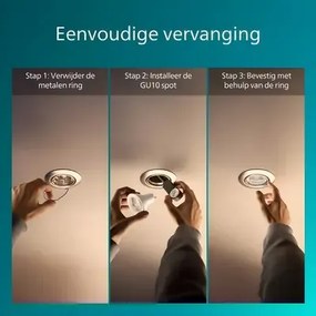 Philips Peridot Rec Kit Rd nikl / Zapuštěné svítidlo / kulaté / GU10 /
