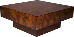 Konferenční stolek v dekoru ořechu v tmavě přírodní barvě 90x90 cm Quinn – Dutchbone