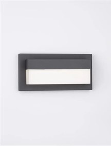 NV 9060204 Venkovní nástěnné svítidlo LETO černý hliník akrylový difuzor LED 18W 3000K 220-240V 120st. IP65 - NOVA LUCE