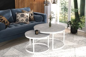 ADRK Furniture Konferenční stolek 2v1 OKIN CT-OKI-W-BE