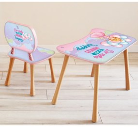 HOME ELEMENTS & POPCORN Dětský psací stůl a židle, Holčička s balónky