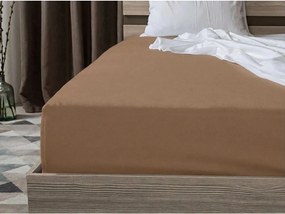 Jersey prostěradlo HIGHFIT hnědé 90 x 200 cm