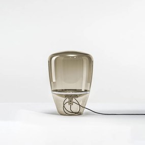 Skleněná stolní a podlahová lampa Balloons Dekor: Hnědé sklo / Chromový reflektor, Rozměr: ø 285 x 400 mm