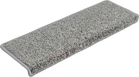 Schodové rohože 20 ks 65 x 21 x 4 cm šedé s obdélníkovým okrajem 3365851
