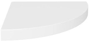 Petromila Plovoucí rohové police 4 ks bílé 35 x 35 x 3,8 cm MDF