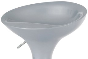 Barová židle AUB-9002 SIL, stříbrný plast, chromová podnož