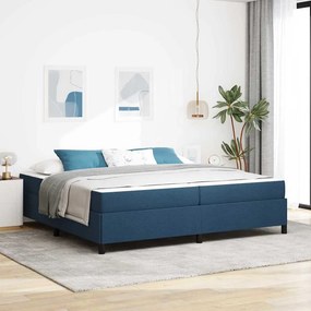 Postel s boxspringem Modrá 200 x 200 cm textil 3398891