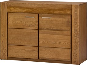 Komoda s LED osvětlením Velvet II 44 125 cm z masivu dub Rustikal