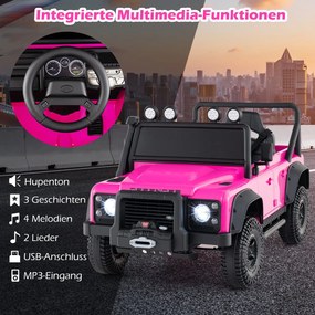 Costway Dětské elektrické vozidlo Land Rover Defender Electric Car s rodičovským