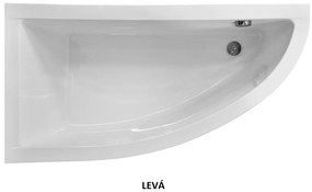 Olsen Spa FONDI 140 x 70 cm OLVFON14L+OLVPINOZ vana vč. nožiček levá