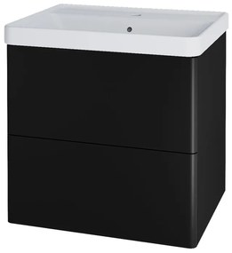 Mereo Mereo, Siena, koupelnová skříňka s keramickym umyvadlem 61 cm, bílá, antracit, černá, CN440