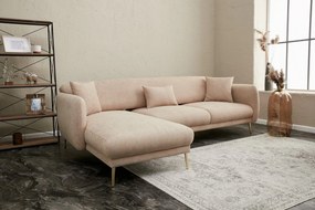 HANAH HOME Rohová pohovka SIMENA béžová levá 266 cm 825BLC2831