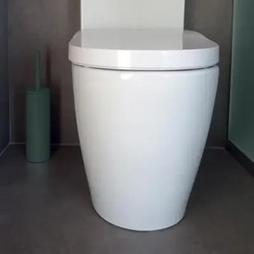 Spirella AKIRA WC štětka matná tmavě zelená / ocel