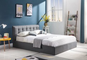 Čalouněná postel PADVA, 90x200, popel + rošt
