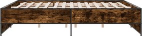 Rám postele kouřový dub 180 x 200 cm kompozitní dřevo a kov 3279874
