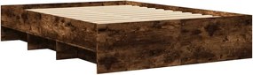 Rám postele kouřový dub 135 x 190 cm kompozitní dřevo 3295692