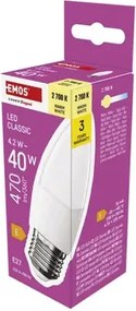 EMOS Classic Candle 4,2W E27 teplá bílá / Žárovka / náhrada za 40 W /