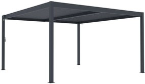Hliníková bioklimatická pergola s lamelami BestBerg BBP-16G / 4 x 4 m / šedá