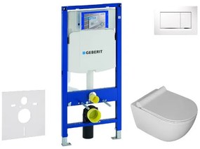 Geberit Duofix - Set předstěnové instalace, klozetu Gaia a sedátka softclose, tlačítko Sigma30, bílá/chrom SANI11CA3106