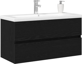 Skříňka pod umyvadlo Černý dub 90 x 39 x 62 cm Kompozitní dřevo 3333146