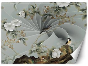 Fototapeta, Ptáci na větvi - 150x105 cm