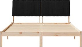 Rám postele s čelo Hnědá 150 x 200 cm Masivní borové dřevo 3394415