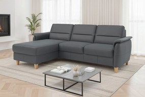 XXXLutz ROHOVÁ SEDAČKA, textil, kůže, černá Sit & More - Sedací soupravy - 00014403324H